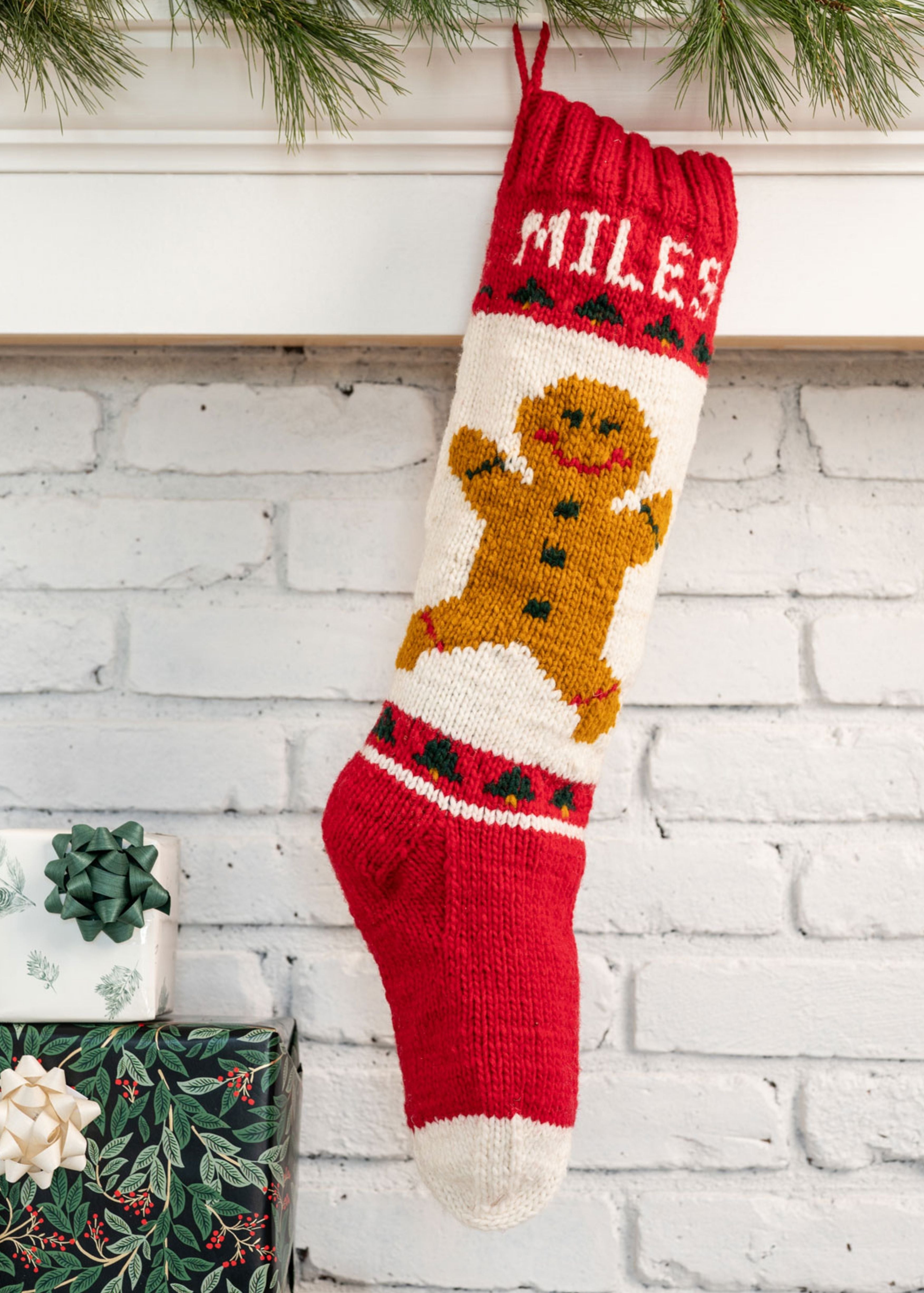 Gingerbread Boy Stocking Knitting Kit – Stocking Craft